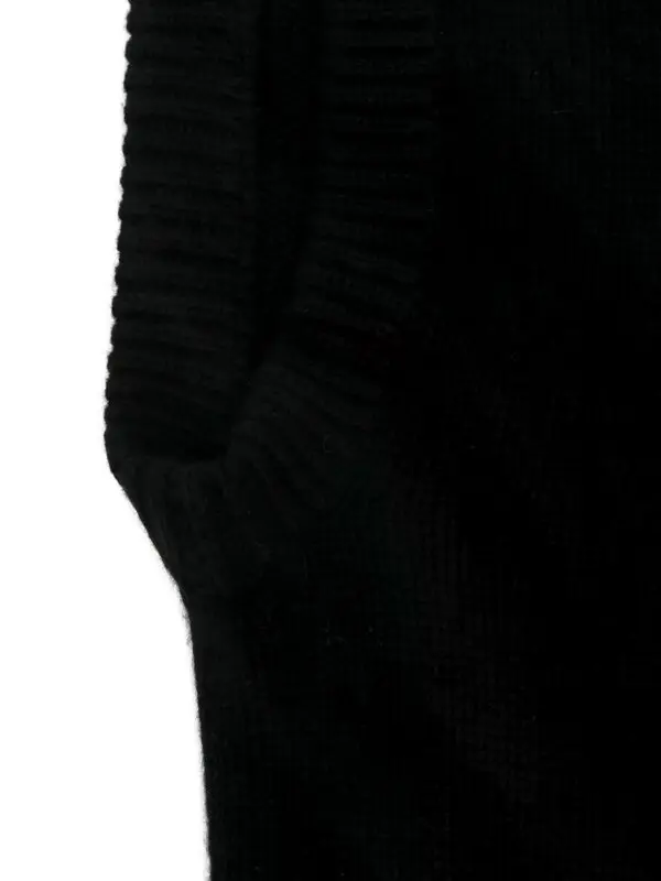 Soft Goat Knitted Balaclava - Black