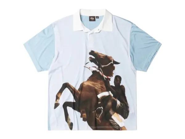 StÜssy X Wales Bonner Silk Polo Shirt