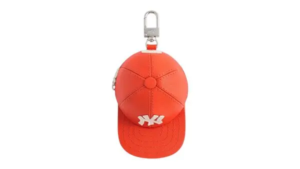 Kith X New York Yankees Baseball Cap Leather Pouch - Poppy