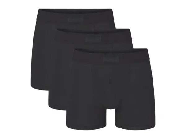 SKIMS 3 Cotton Boxer Brief - Onyx