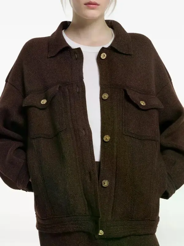 BARRIE Knitted Jacket - Brown