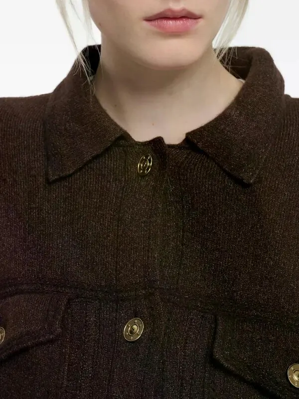 BARRIE Knitted Jacket - Brown