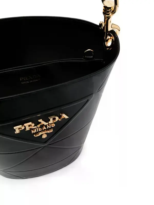 Prada Symbole Leather Bucket Bag