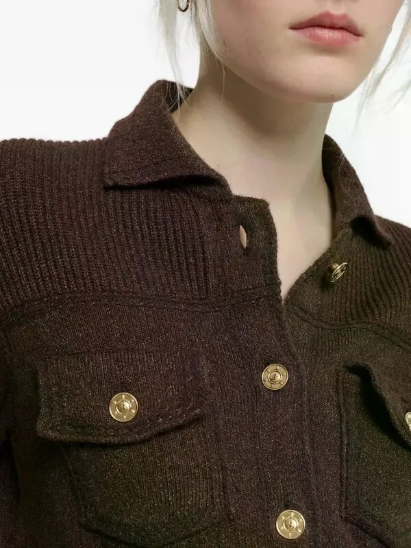 BARRIE Knitted Jacket - Brown