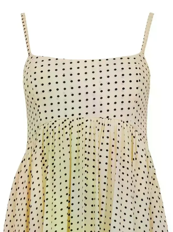 Azeeza Rachel Polka-dot Midi Dress - Neutrals