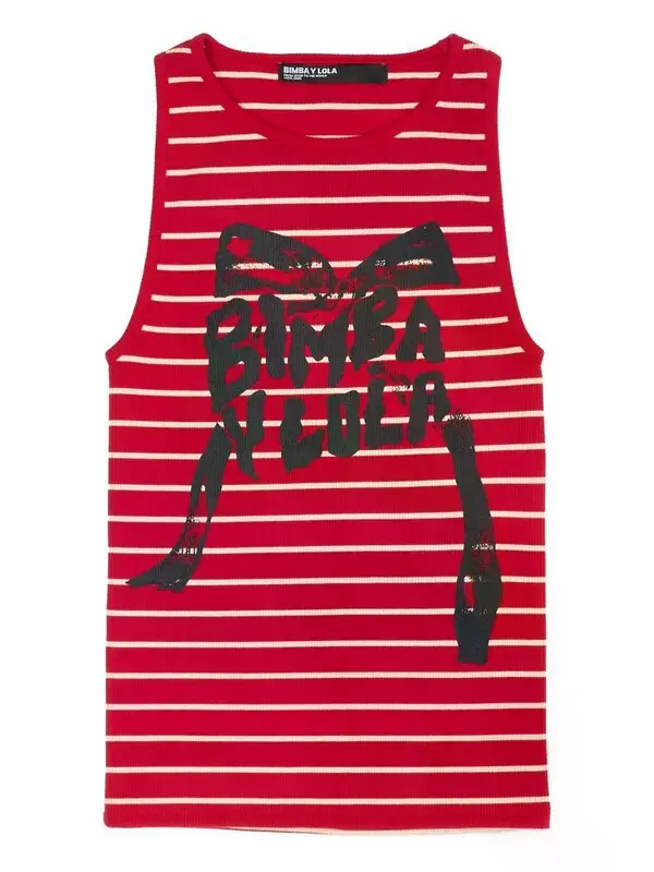 Bimba Y Lola Striped Tank Top - Red