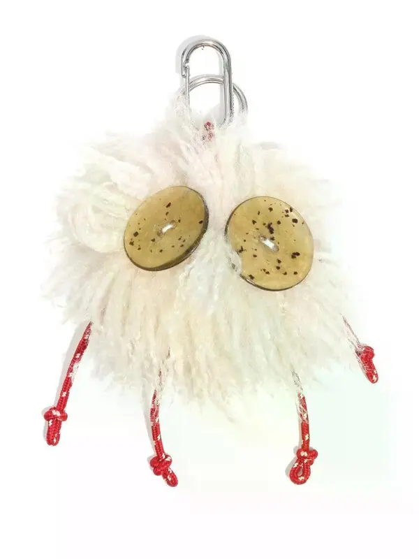 Bimba Y Lola Charo Fluffy Keyring - White