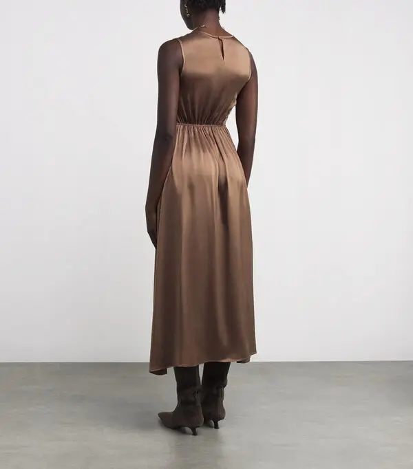 Loretta Caponi Silk Gioia Midi Dress