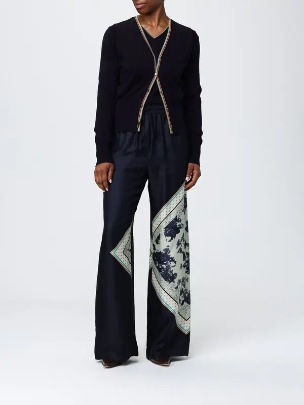 Paul Smith Printed Wide Leg Trousers - Blue