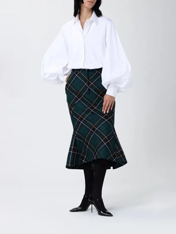Alexander McQueen Plaid Mermaid Skirt