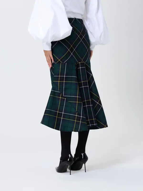 Alexander McQueen Plaid Mermaid Skirt