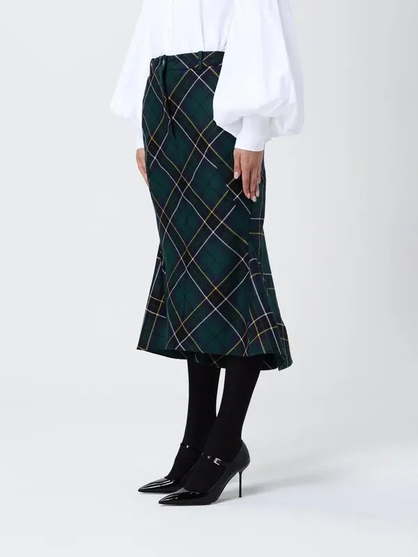 Alexander McQueen Plaid Mermaid Skirt