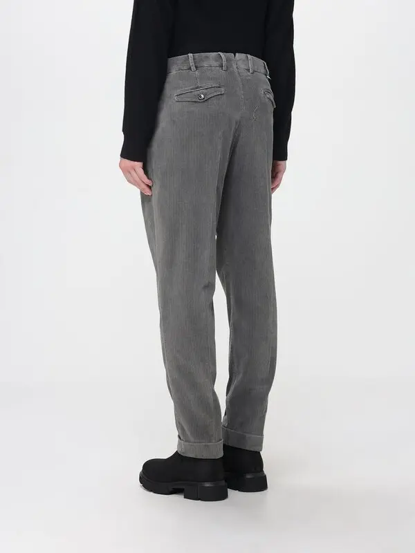 PT TORINO Pleated Corduroy Trousers - Grey