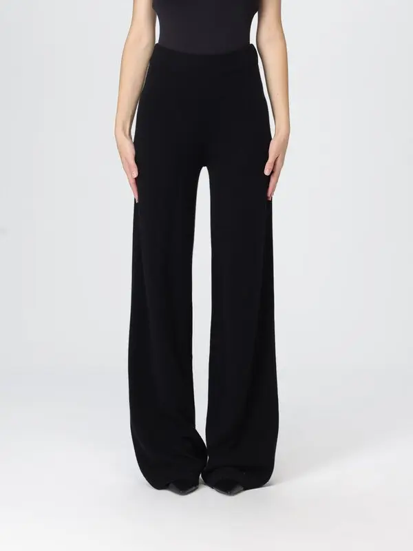 ALLUDE Wide Leg Trousers - Black