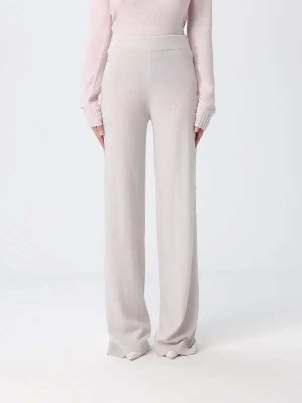 ALLUDE Wide Leg Knit Pants - Grey