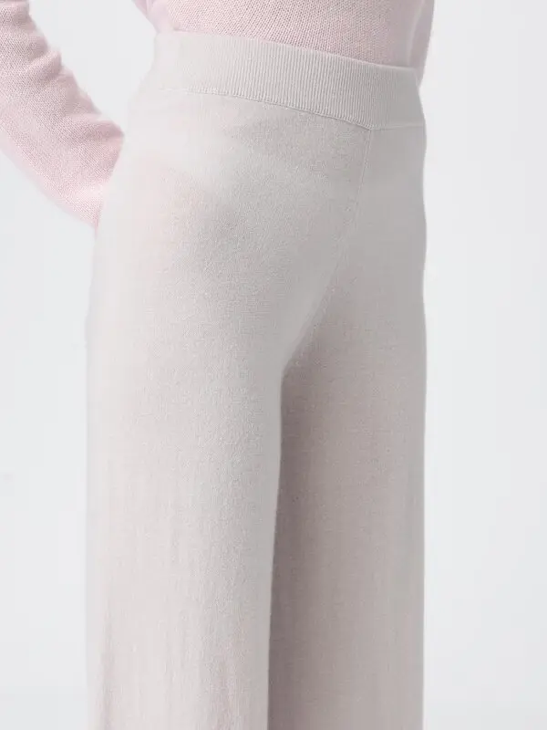 ALLUDE Wide Leg Knit Pants - Grey