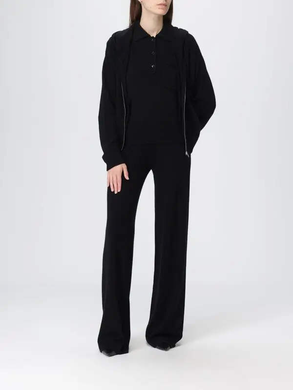 ALLUDE Long Sleeve Polo Shirt