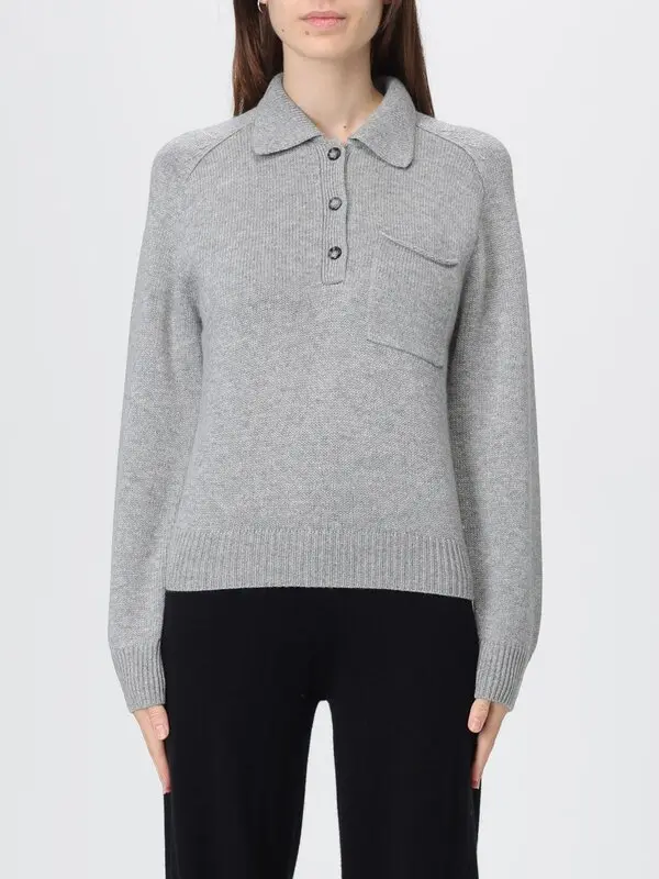 ALLUDE Collared Polo Shirt - Grey