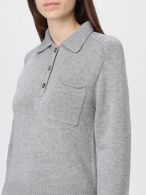 ALLUDE Collared Polo Shirt - Grey