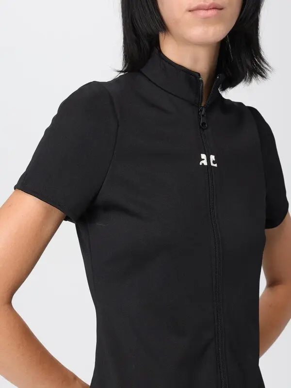 COURREGES Zip-up Dress - Black