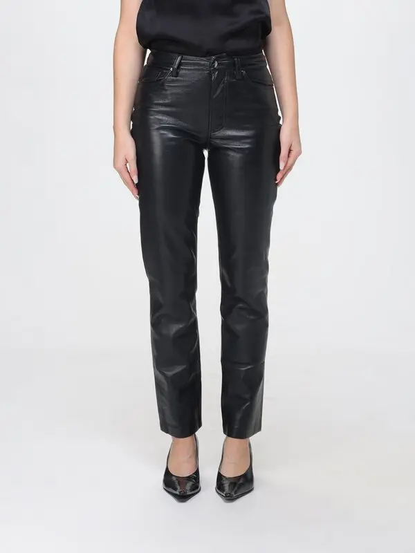 ANINE BING Mid-rise Slim Fit Recycled Leather Trousers