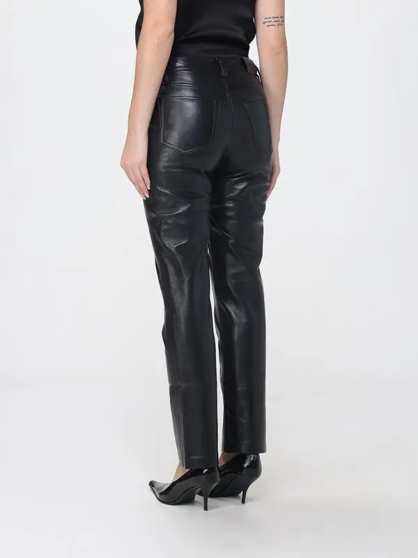 ANINE BING Mid-rise Slim Fit Recycled Leather Trousers