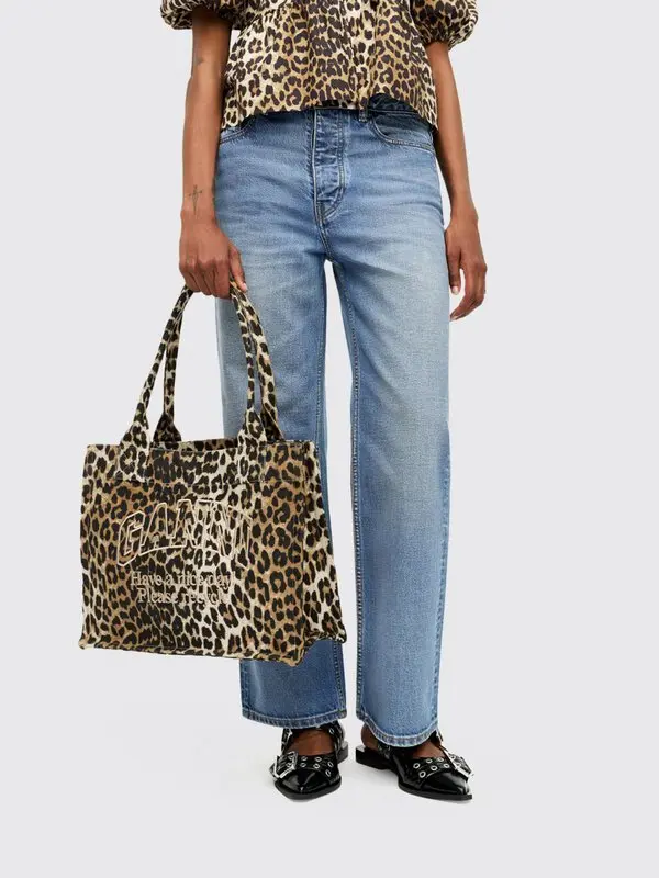 GANNI Printed Tote Bag - Multicolor