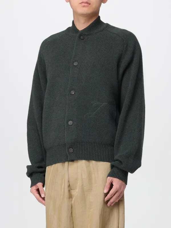 Jacquemus Button-detailed Ribbed Knit Sweater - Kaki