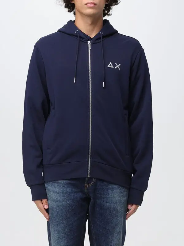 SUN 68 Full Zip Sweatshirt - Blue