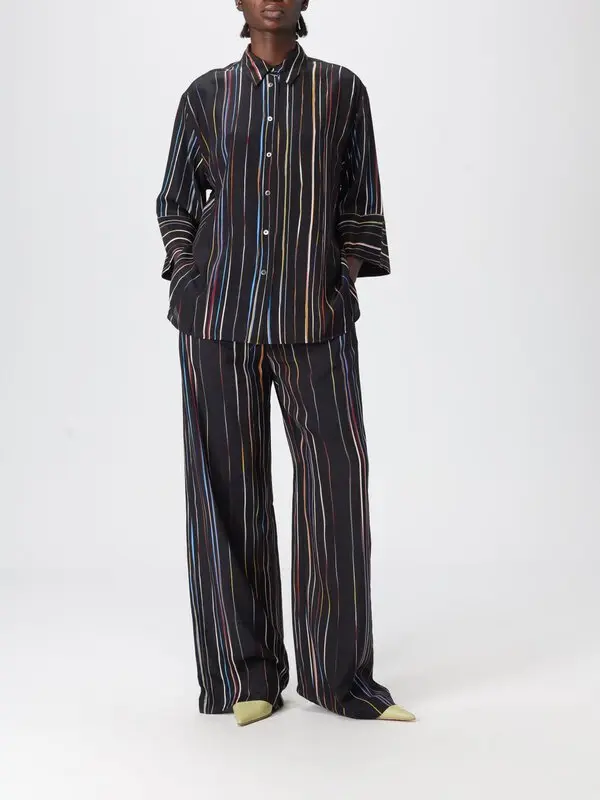 Paul Smith Striped Wide Leg Trousers