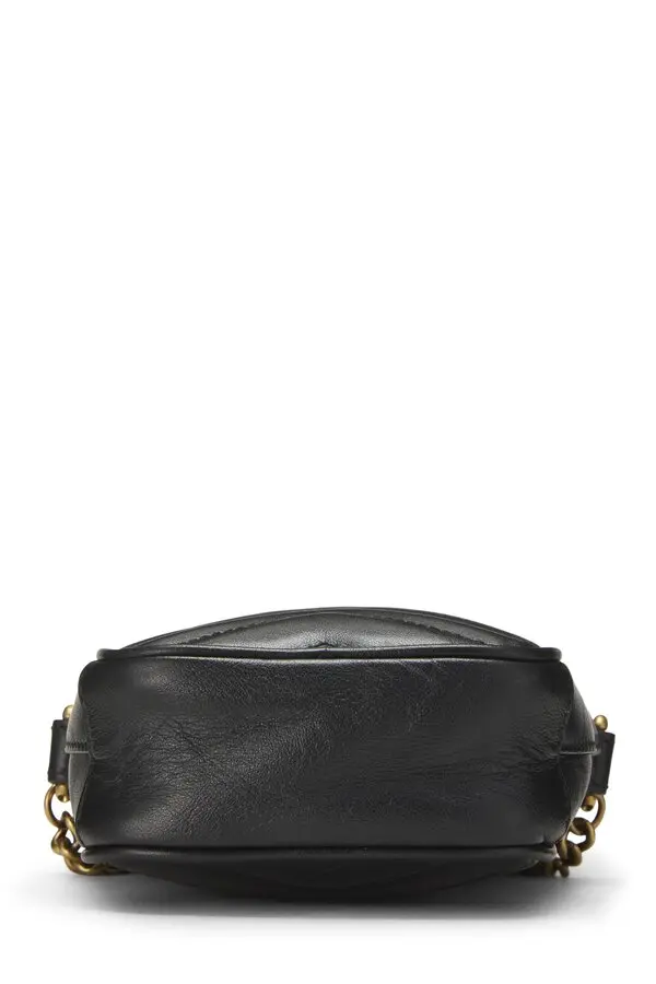 Gucci Matelassé Marmont Vertical Crossbody Bag - Black