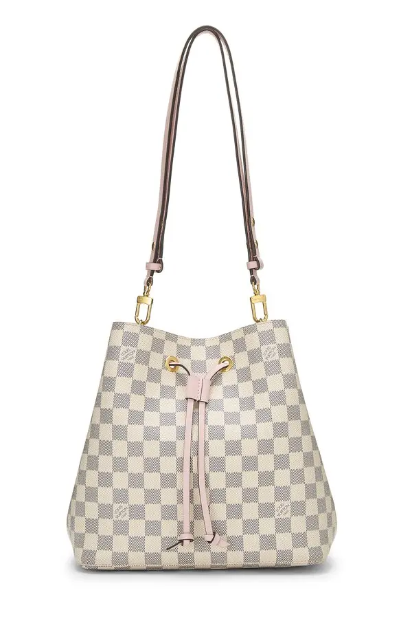 LOUIS VUITTON Damier Azur Neo Noé Bucket Bag - White