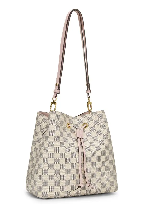 LOUIS VUITTON Damier Azur Neo Noé Bucket Bag - White