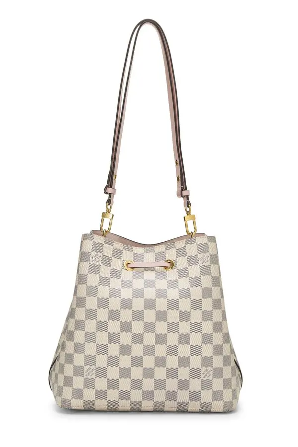 LOUIS VUITTON Damier Azur Neo Noé Bucket Bag - White