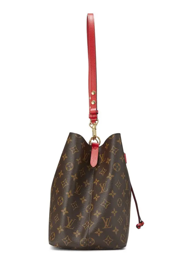 LOUIS VUITTON Monogram Canvas Neo Noé Bucket Bag - Red