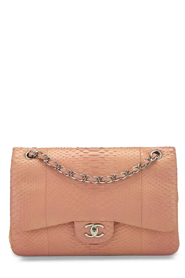 Chanel Classic Double Flap Shoulder Bag - Pink