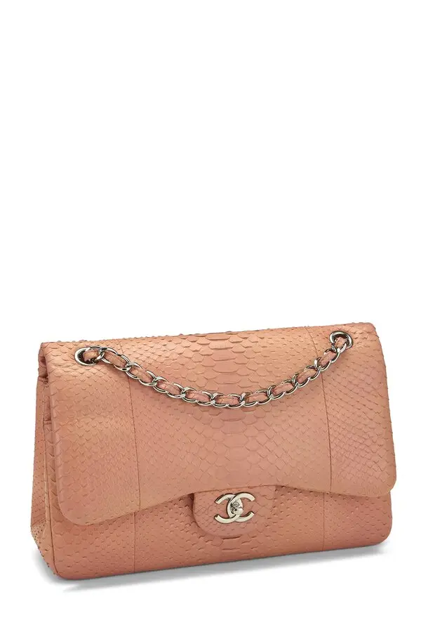 Chanel Classic Double Flap Shoulder Bag - Pink