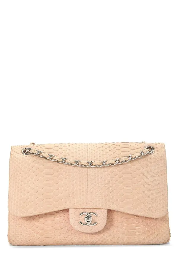 Chanel Classic Double Flap Shoulder Bag - Pink