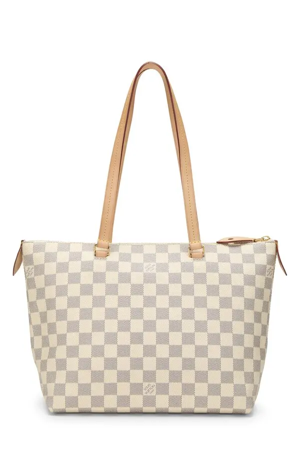 LOUIS VUITTON Damier Azur Iena Tote - White