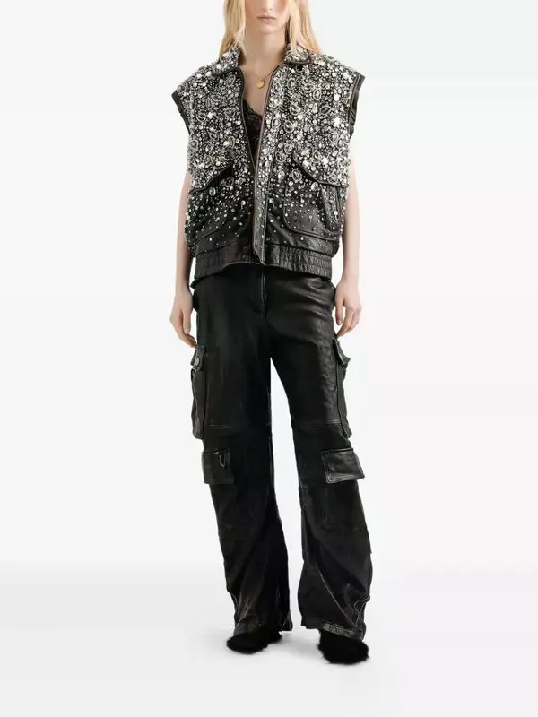 Dolce & Gabbana Cargo-pocket Leather Trousers