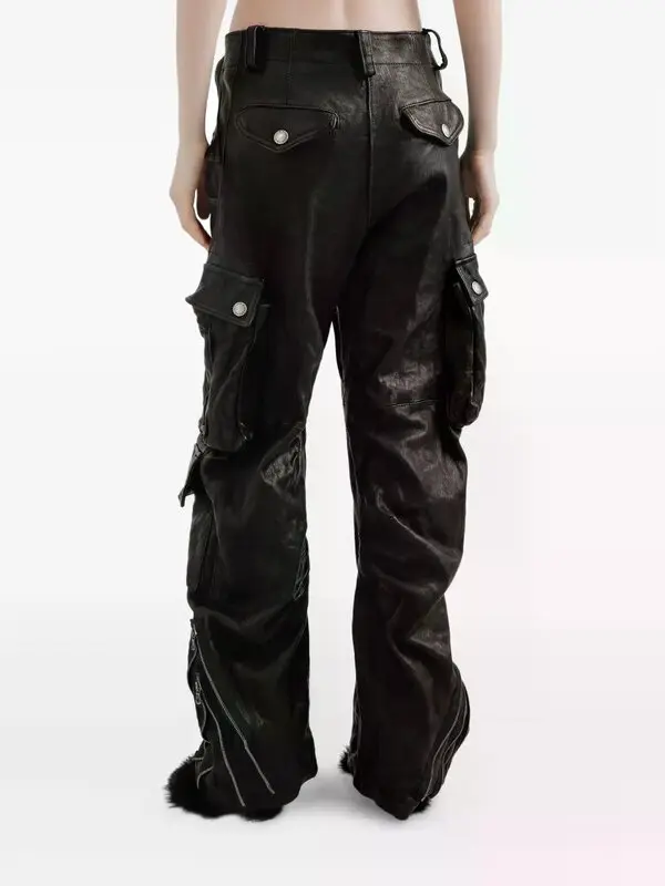 Dolce & Gabbana Cargo-pocket Leather Trousers