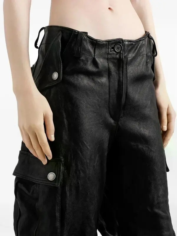 Dolce & Gabbana Cargo-pocket Leather Trousers