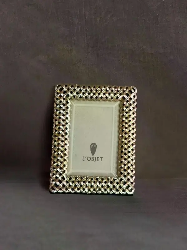L'Objet Braid Photo Frame - Brown