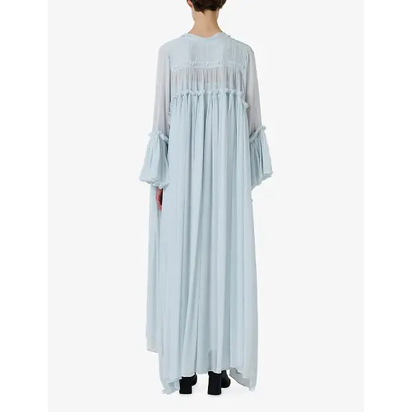 LEEM Frill Detailed Woven Kaftan