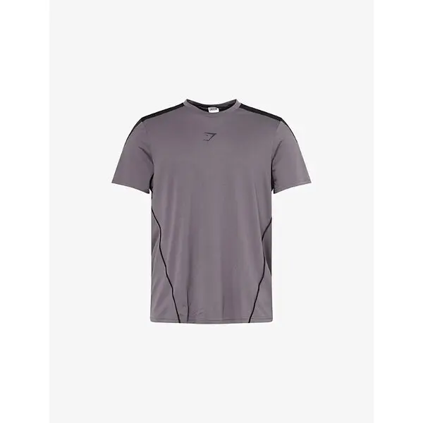 GYMSHARK Arrival Block Relaxed-fit Woven T-shirt - Gs Dark Grey