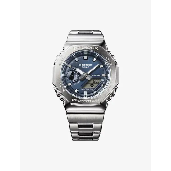 G-Shock Stainless Steel Quartz Watch - Silver / Blue