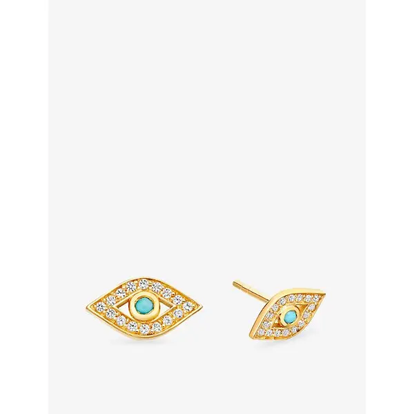 Astley Clarke Biography Mini Evil Eye Stud Earrings - Gold