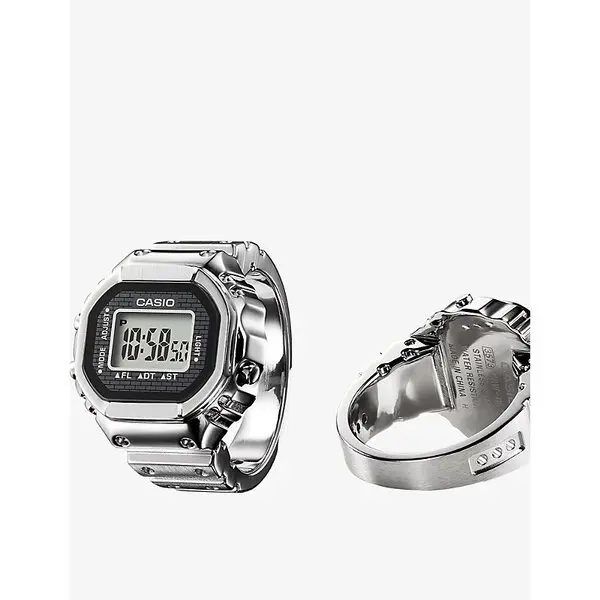 G-Shock Stainless-steel Quartz Digital Ring Watch