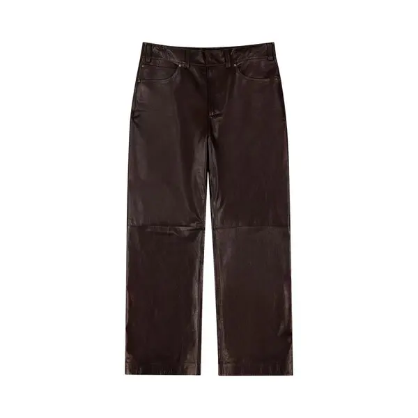 ENTIRE STUDIOS Leather Straight Leg Trousers