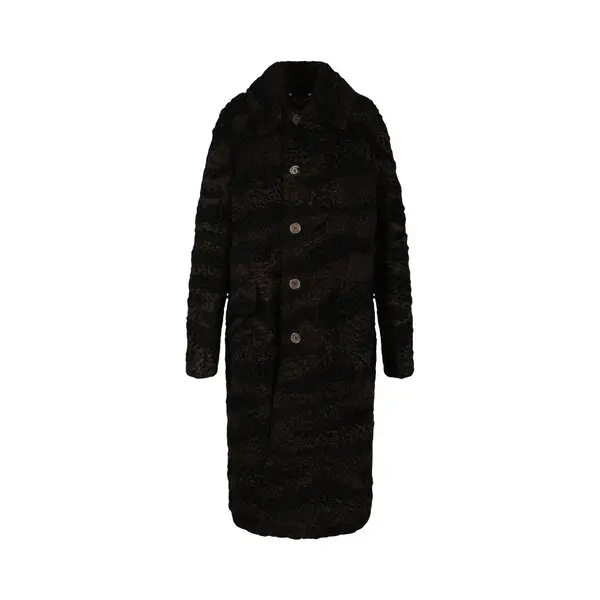 Gucci Zebra Pattern Shearling Coat